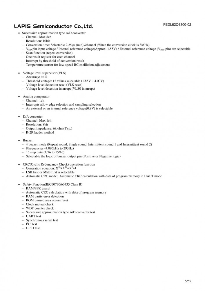 ML62Q1300 Group document page 6