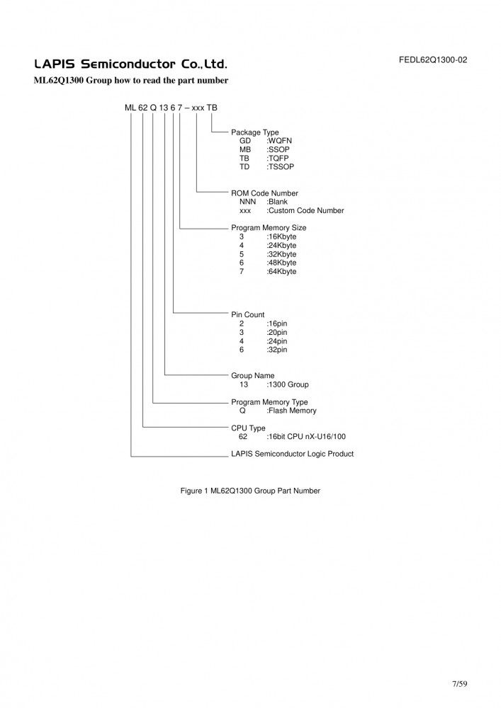 ML62Q1300 Group document page 8
