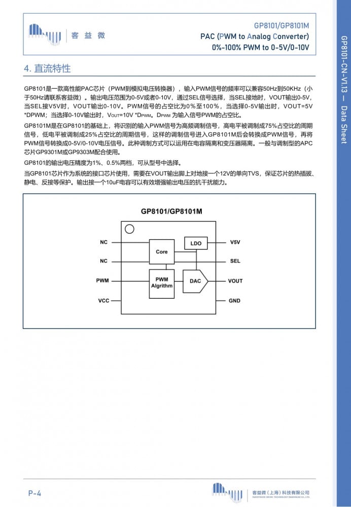 GP8101 datasheet page 4