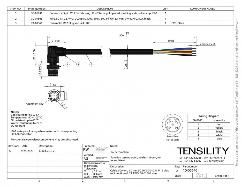 Tensility International 10-05646 product drawing
