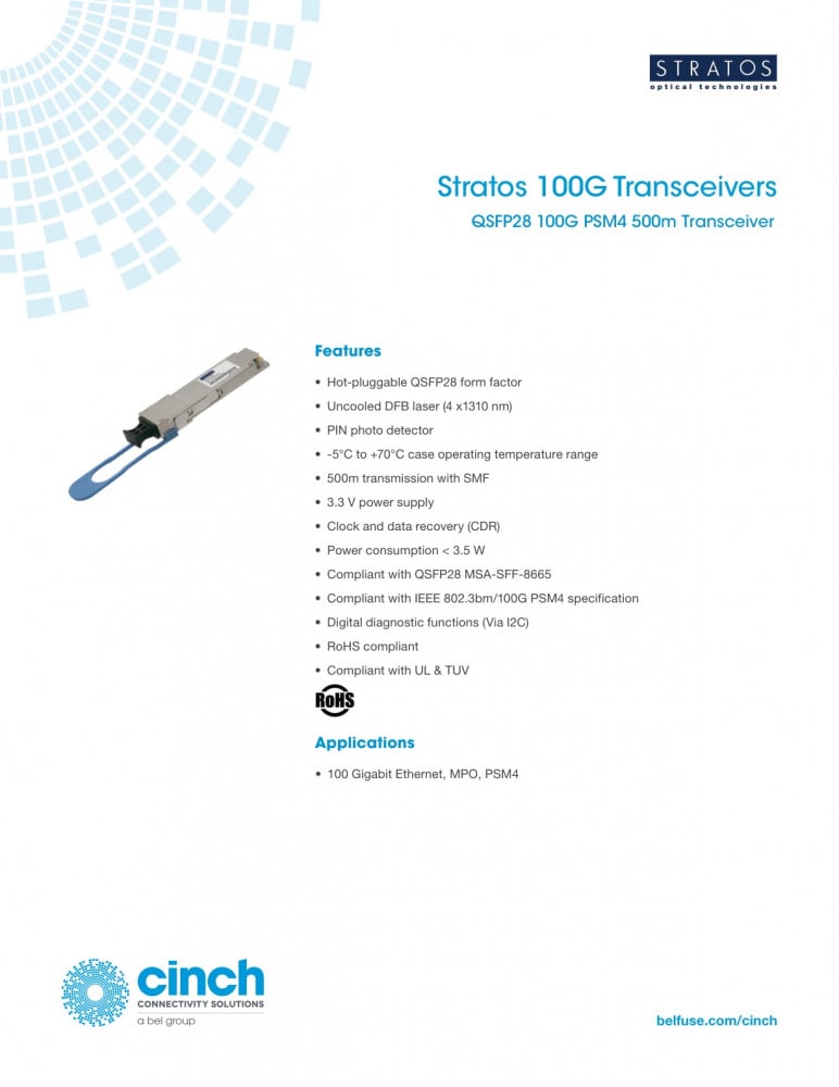 STA-100G-PSM4 datasheet page 1