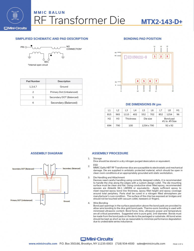 MTX2-143-DG+ technical document page 3