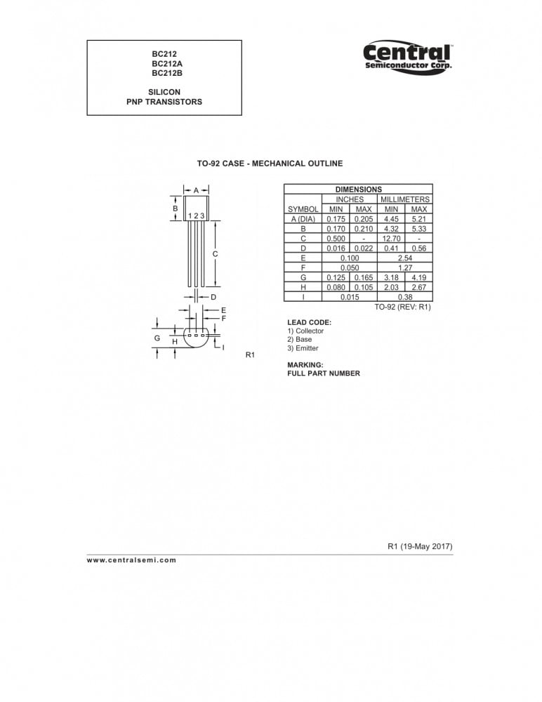 BC212A PBFREE datasheet page 2