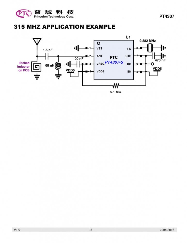PT4307-S technical document page 3