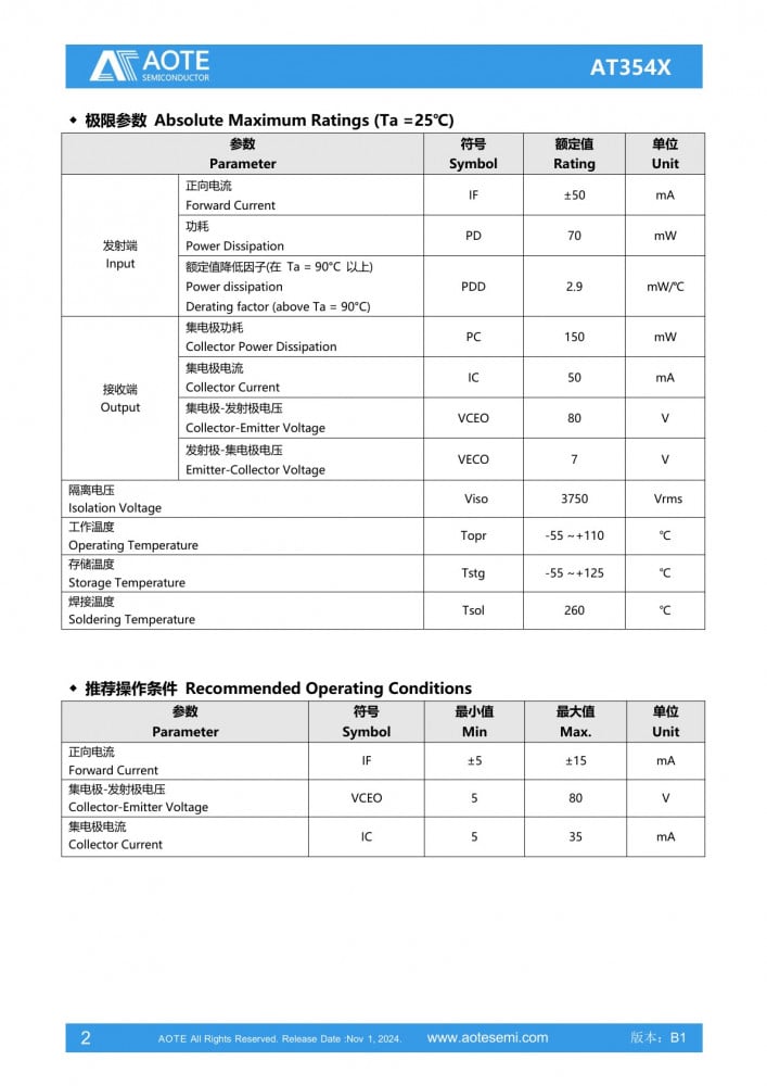 AT354A-CuH-S datasheet page 3