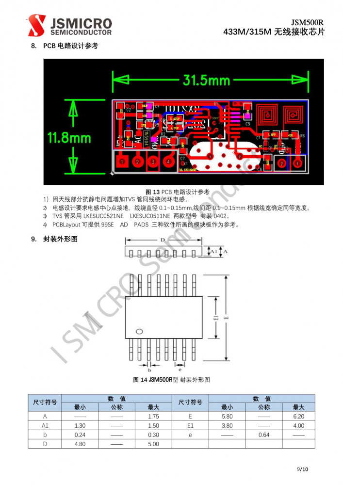 JSM500R datasheet page 9