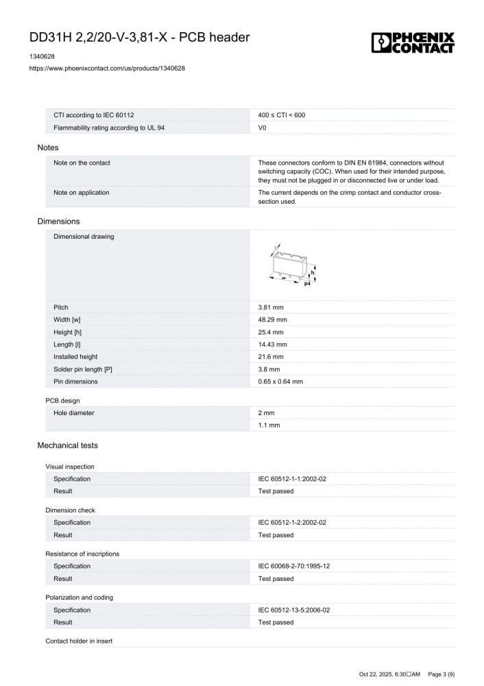 Phoenix Contact 1340628 technical document page 3