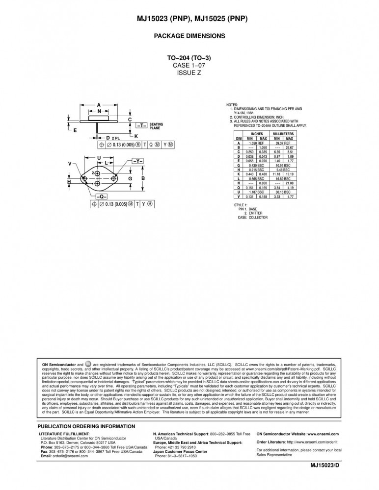 MJ15025G datasheet page 4