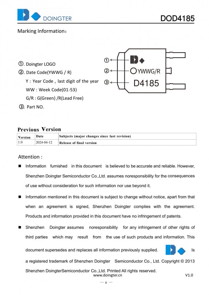 DOD4185 datasheet page 6
