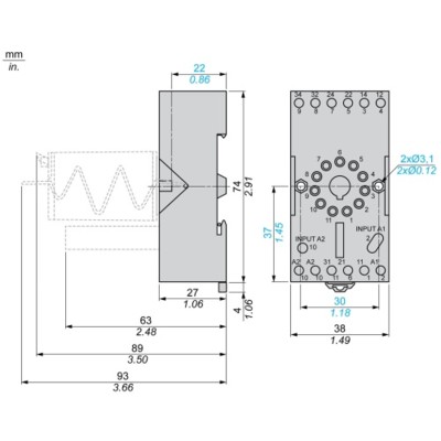Schneider RUZC3M Relay Socket for sale