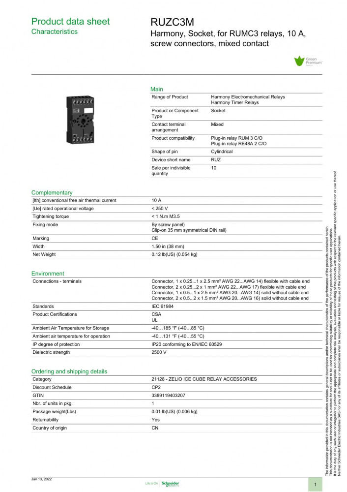 RUZC3M technical document page 1