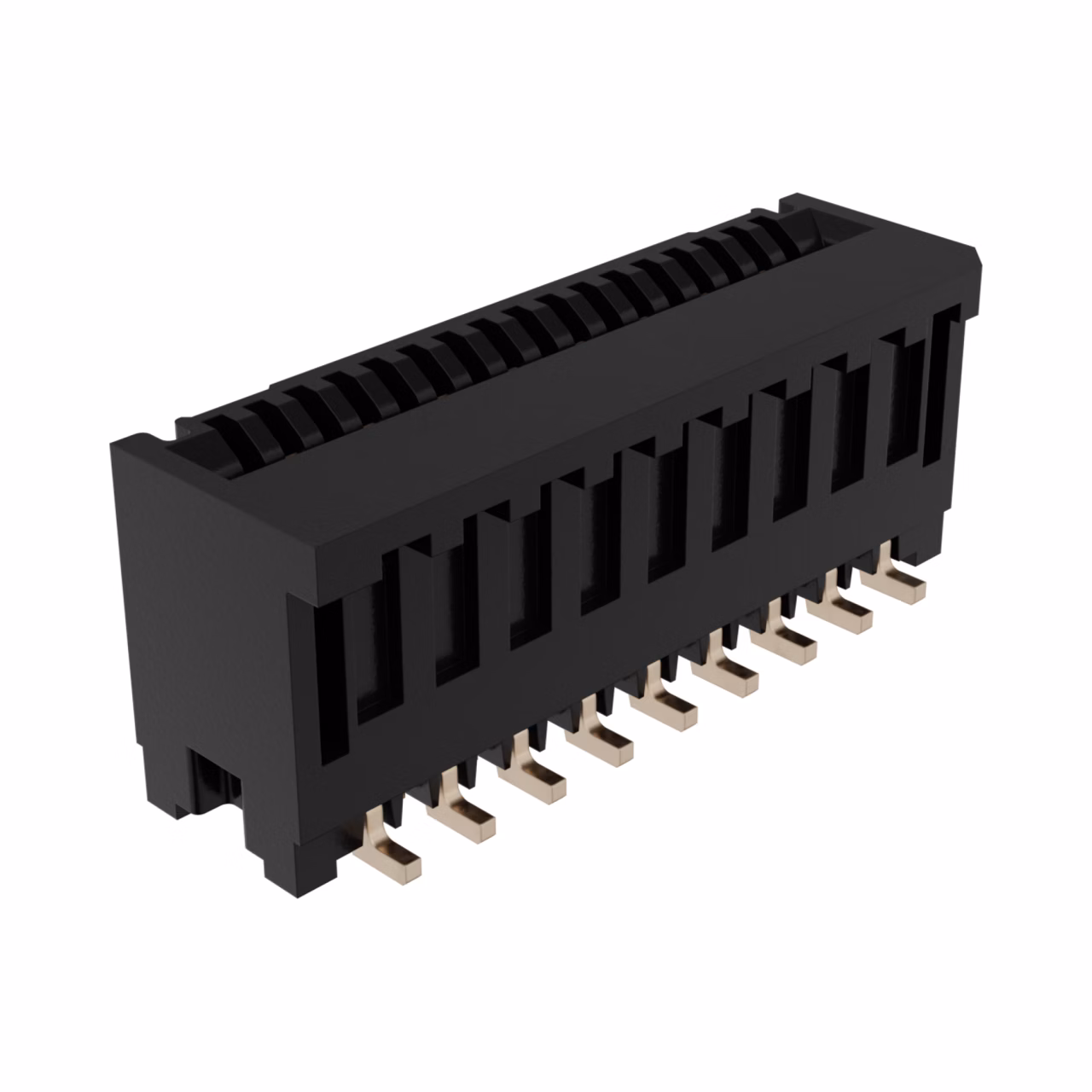 Easy-On FFC/FPC Connector, 0.50mm Pitch, Surface Mount, Vertical, Non-ZIF, Reverse Footprint, Tin Bismuth Plating, Long Terminal Type, Black, 17 Circuits for sale