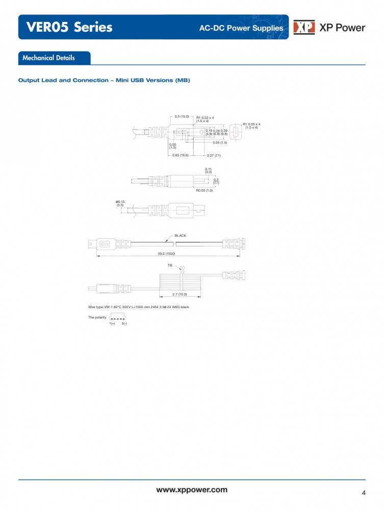 VER05 series datasheet, page 4