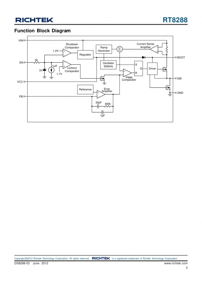 RT8288 datasheet preview, page 3