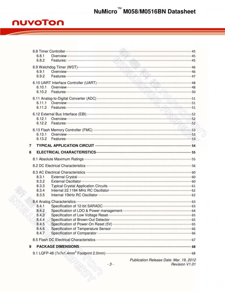 M0516LBN datasheet page 3