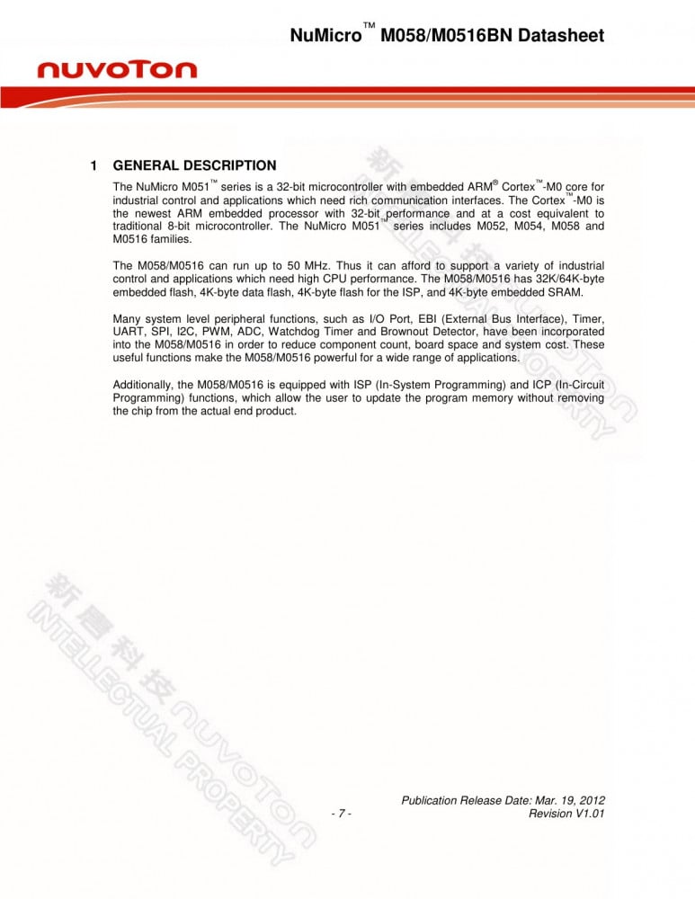 M0516LBN datasheet page 7