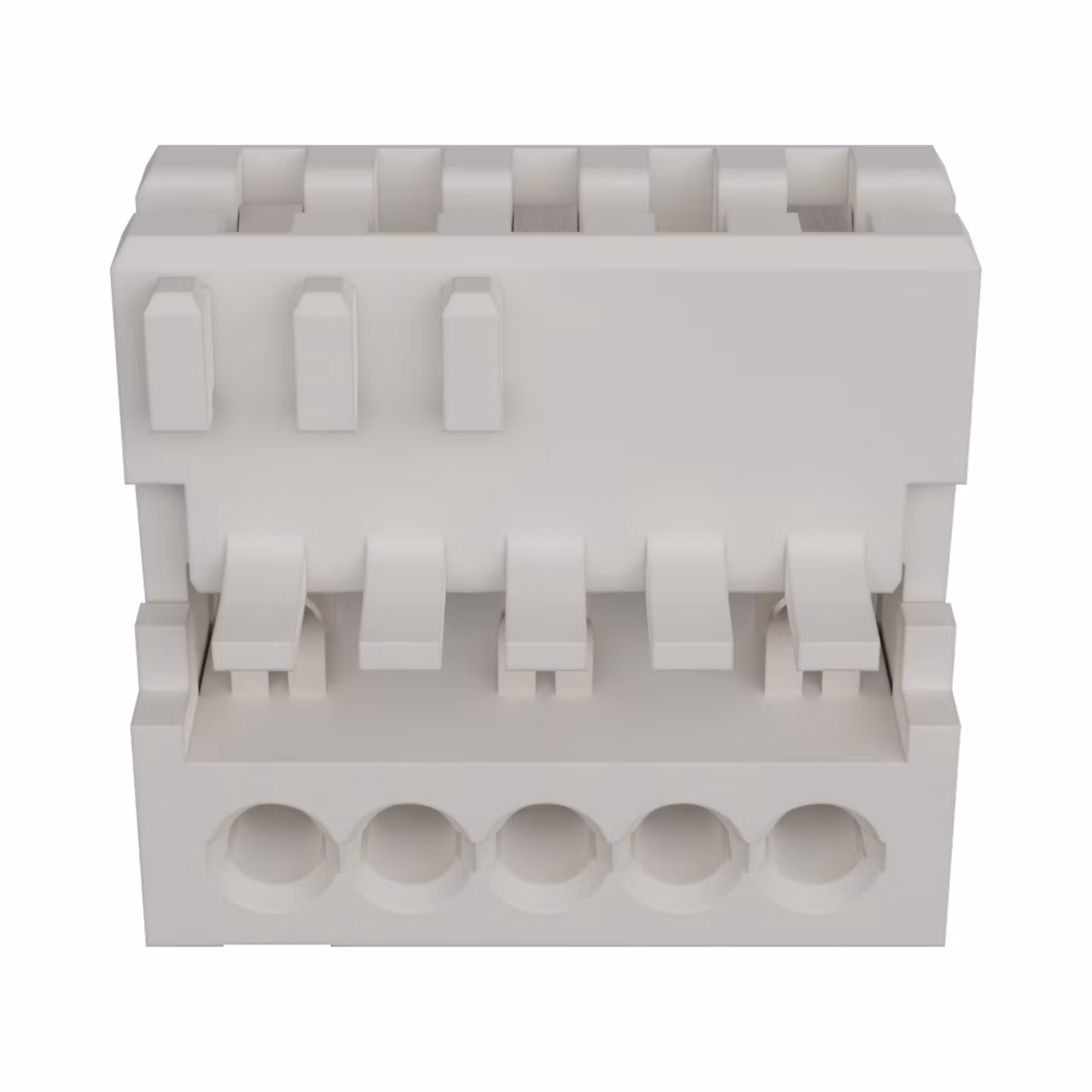 Appli-Mate RAST 2.5 Female Connector, 5.00mm Pitch, 3 Circuits, Position D, E and F Removed, Open Endwalls for sale