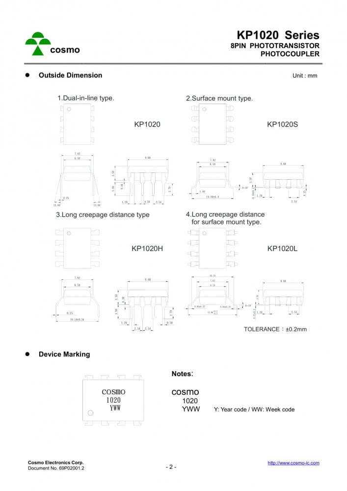 KP1020 datasheet page 2