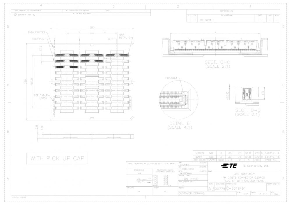 TE Connectivity 3-6318491-6 drawing sheet 3