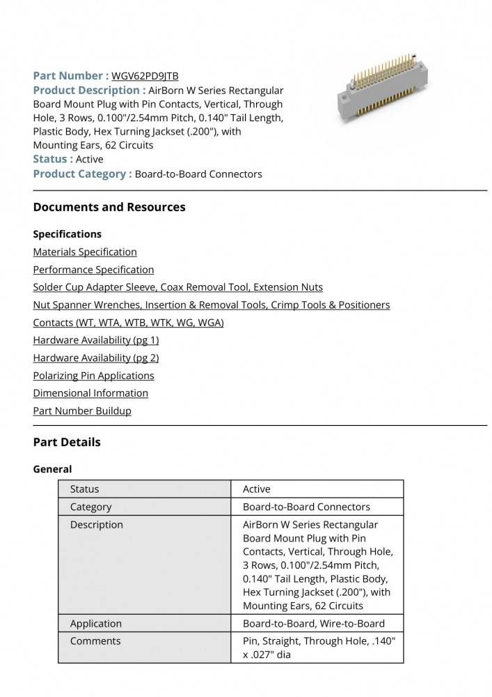WGV62PD9JTB technical document image, page 1