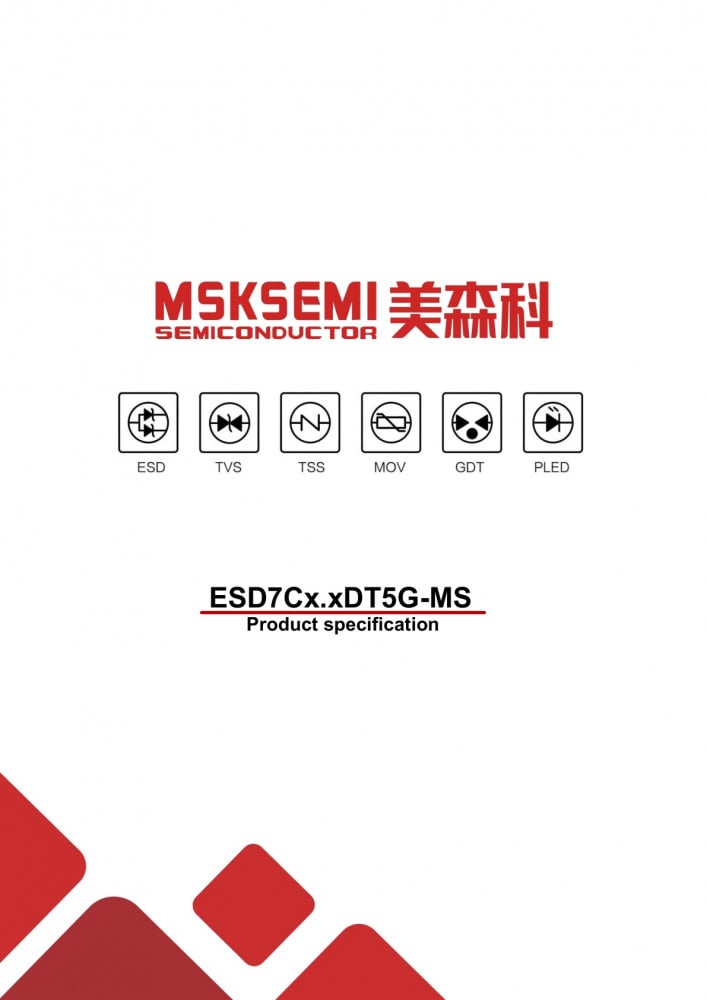 ESD7C5.0DT5G-MS datasheet page 1