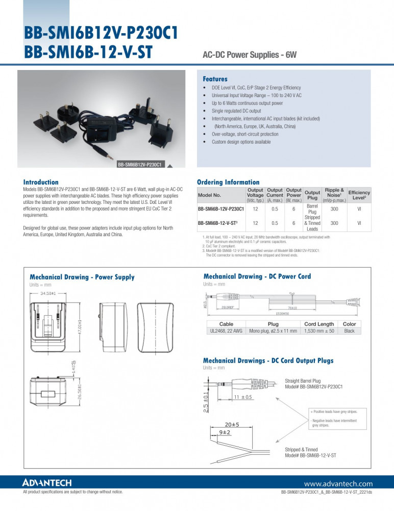 BB-SMI6B12V-P230C1 datasheet page 1