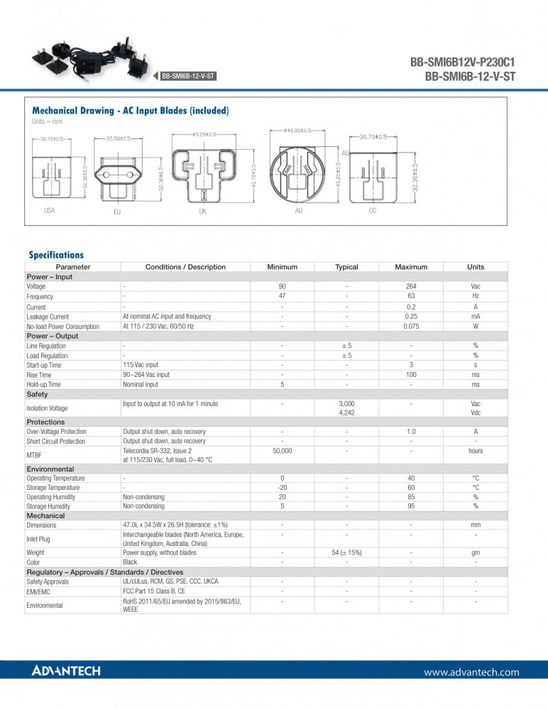 BB-SMI6B12V-P230C1 datasheet page 2