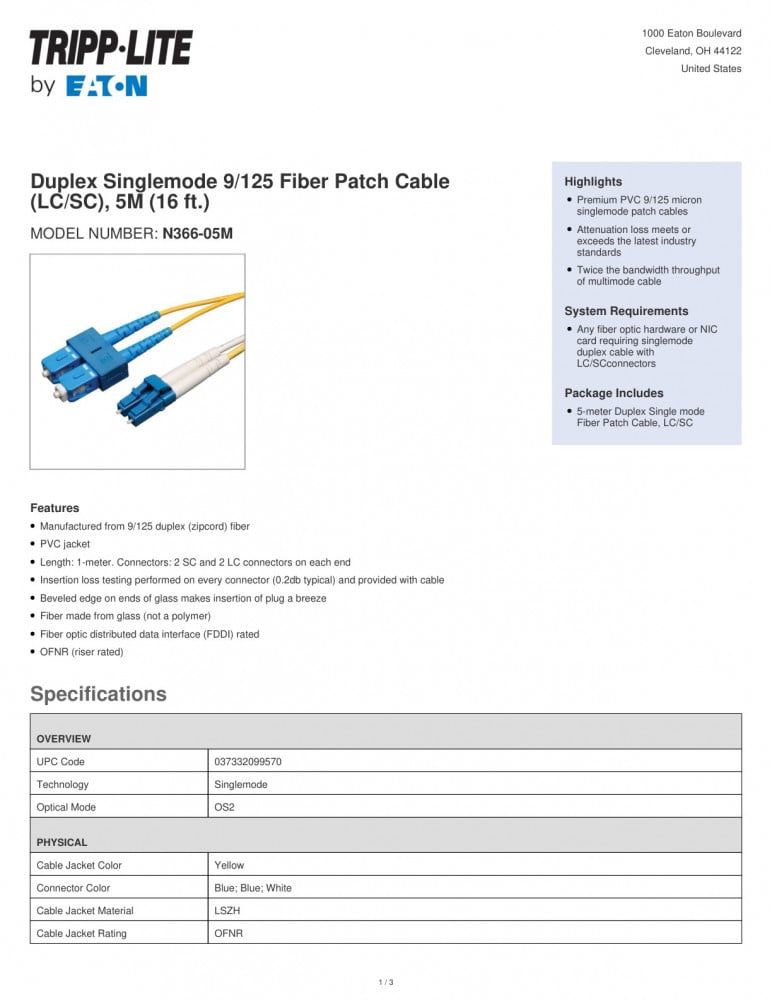 N366-05M technical document page 1