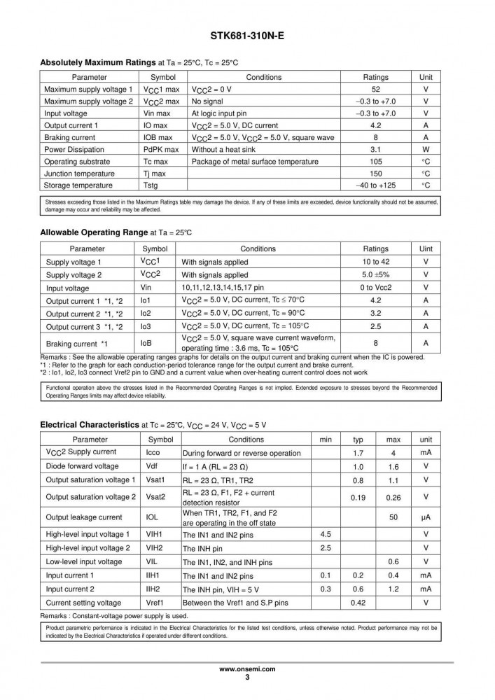 STK681-310N-E technical document page 3