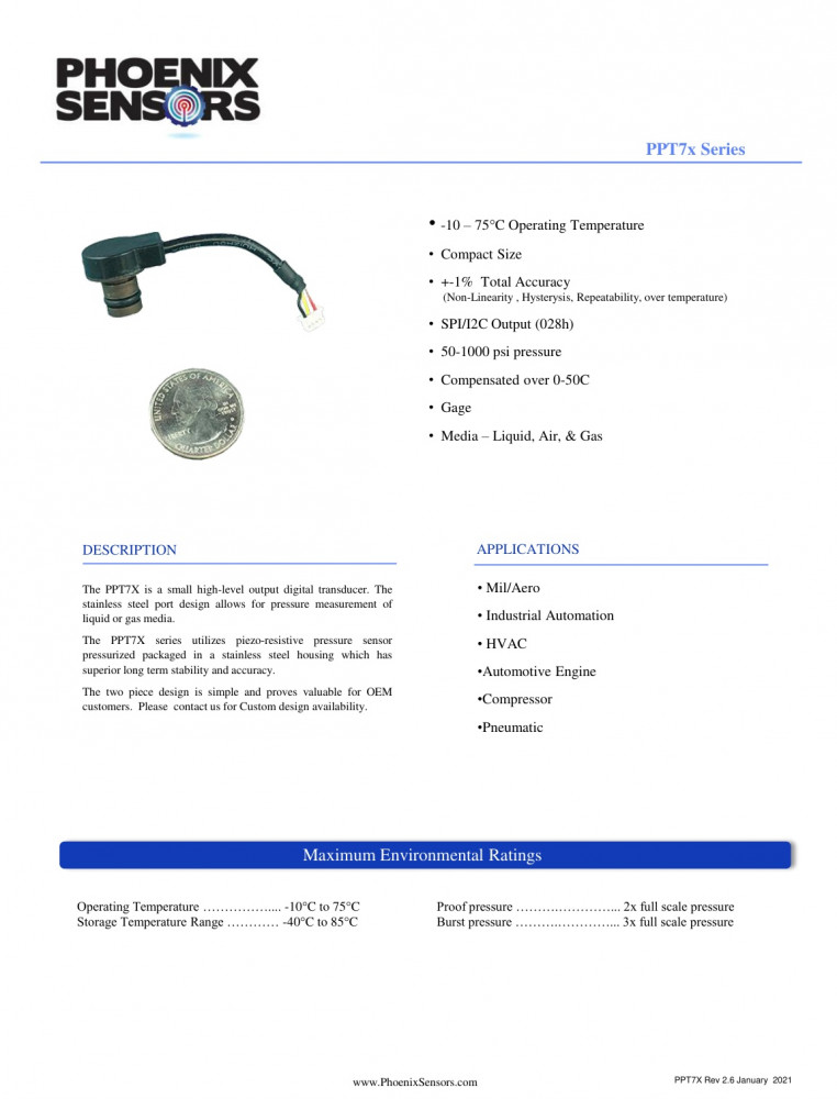 PPT7X technical document page 1