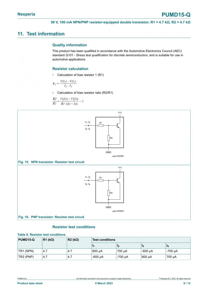 PUMD15-QX datasheet page 9