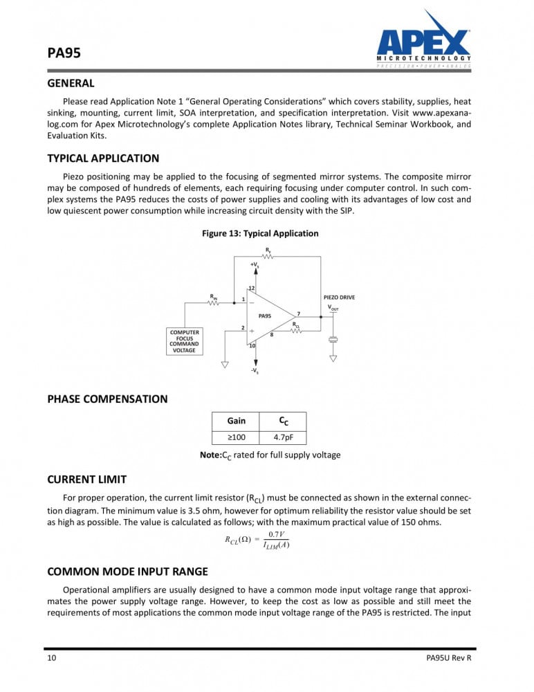PA95 datasheet page 10