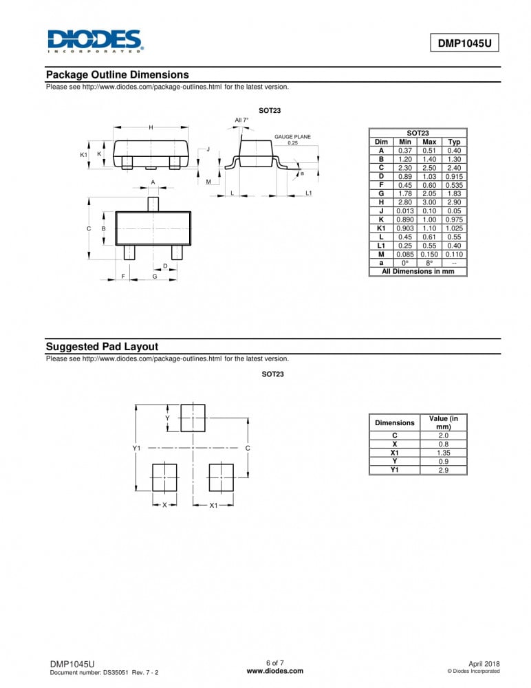 DMP1045U-7 datasheet page 6