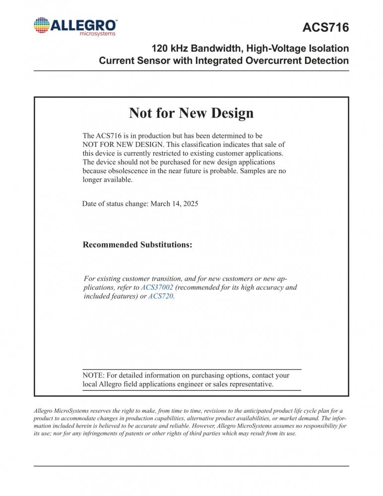 ACS716 technical document page 1