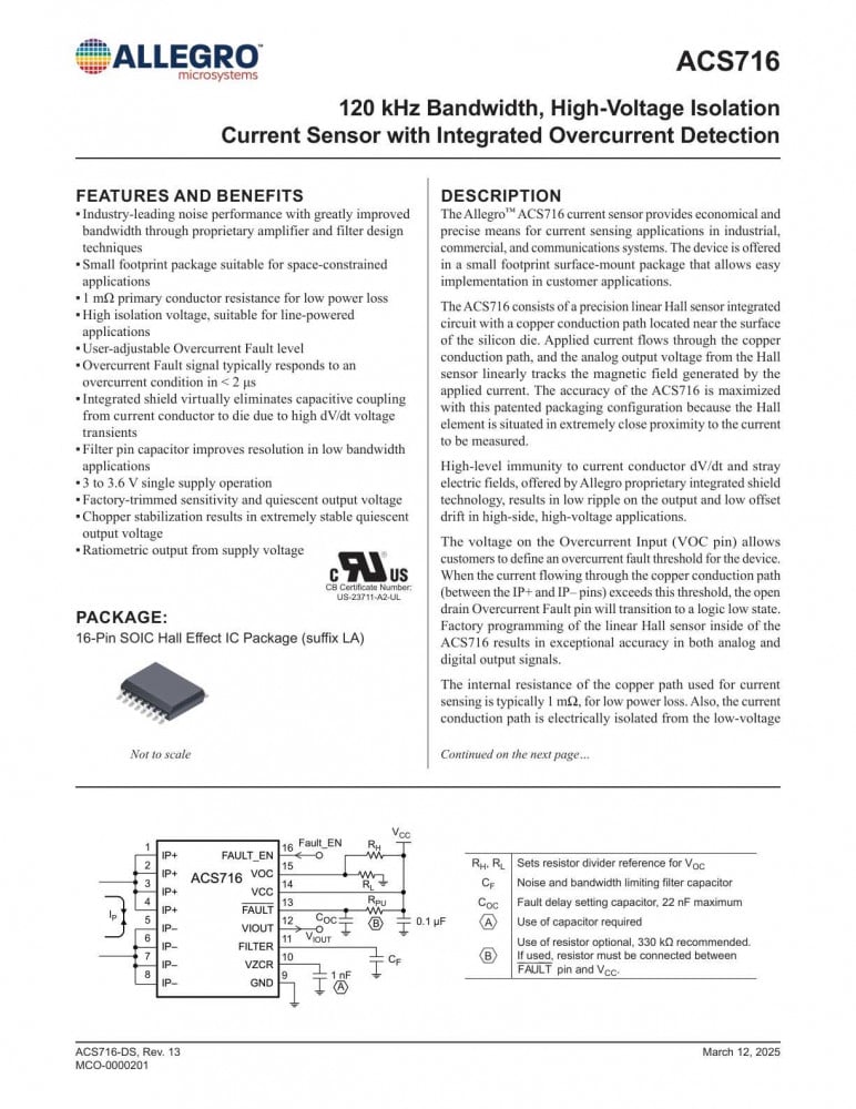 ACS716 technical document page 2