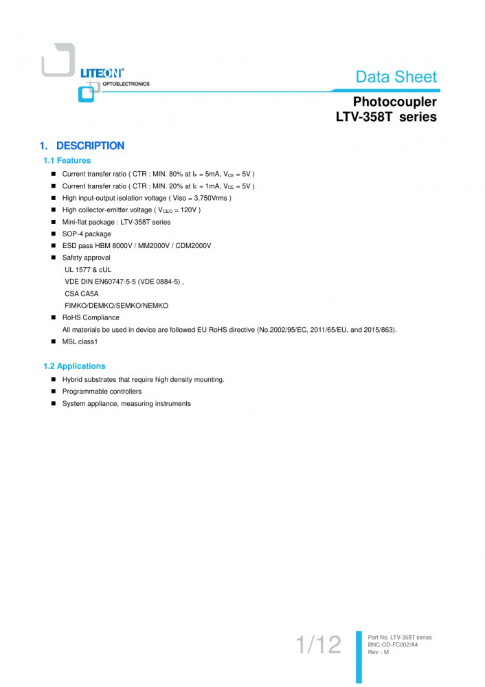 LTV-358T datasheet page 2