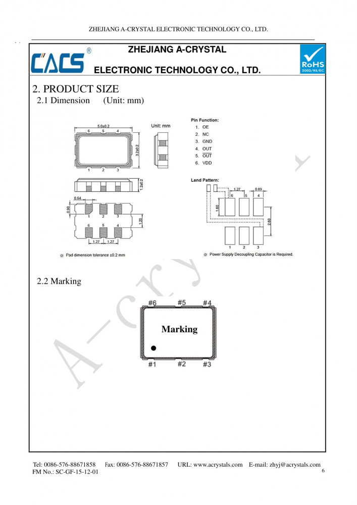POSC5032J specification page 6