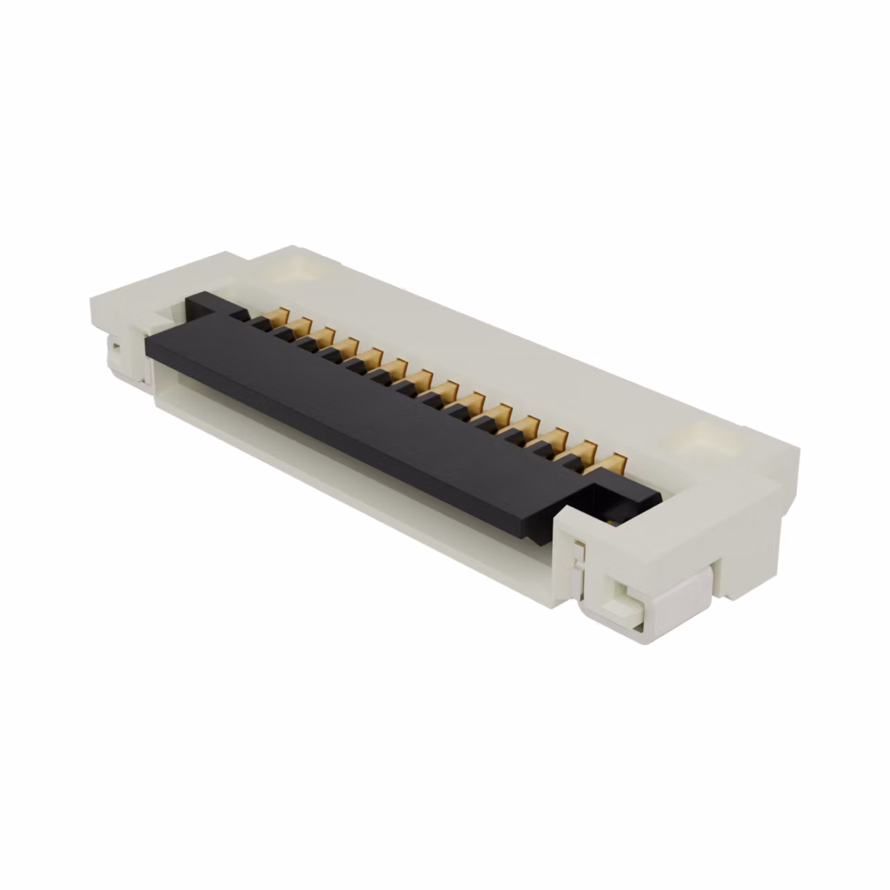 Easy-On FFC/FPC Connector, 0.50mm Pitch, 1.30mm Height, Right-Angle, Surface Mount, ZIF, Bottom Contact Style, 14 Circuits, Gold (Au) Contact  Plating for sale
