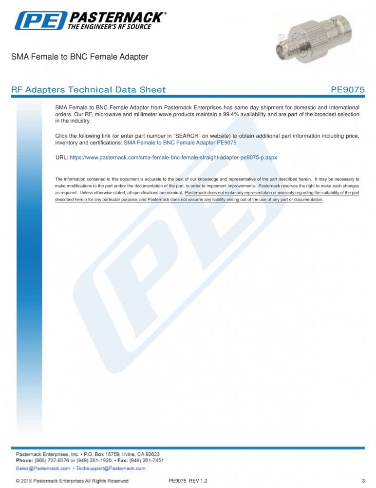 PE9075 technical document page 3