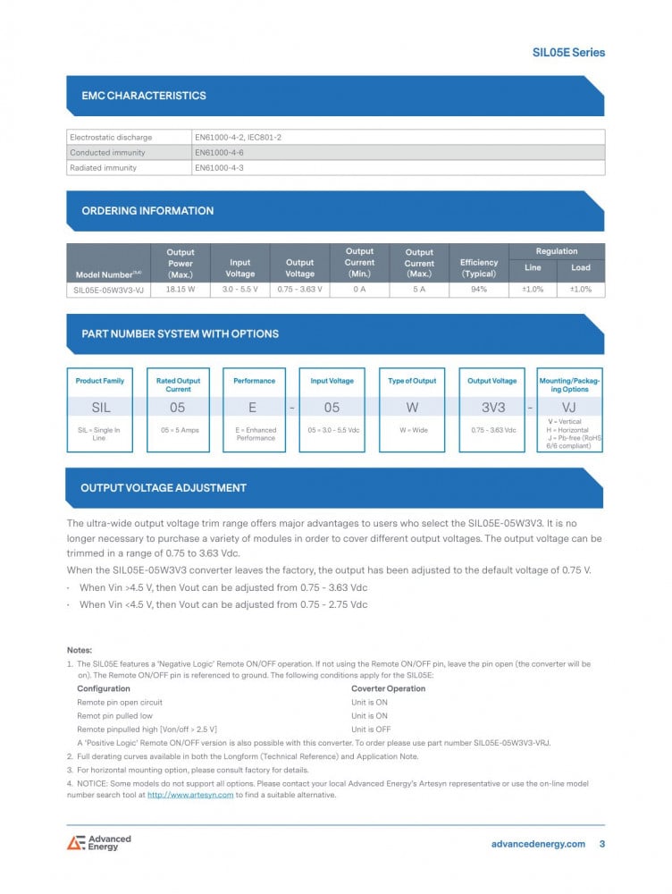 SIL05E datasheet page 3