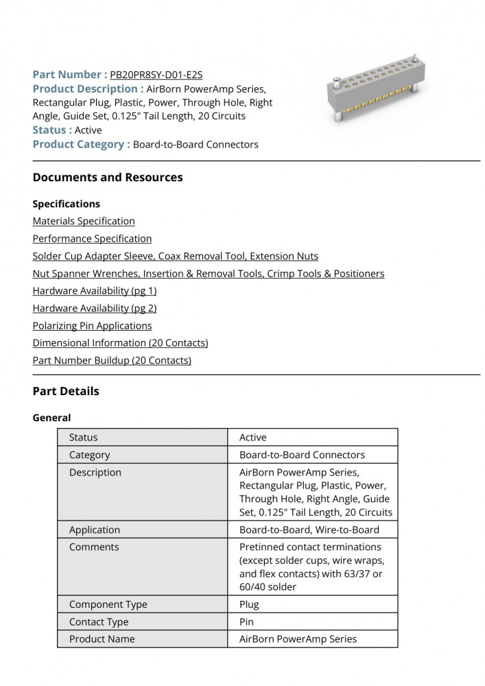 PB20PR8SY-D01-E2S technical document page 1