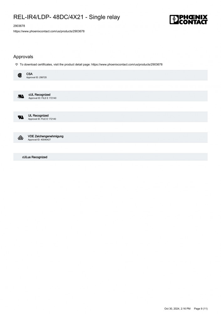 Phoenix Contact 2903678 technical document page 9