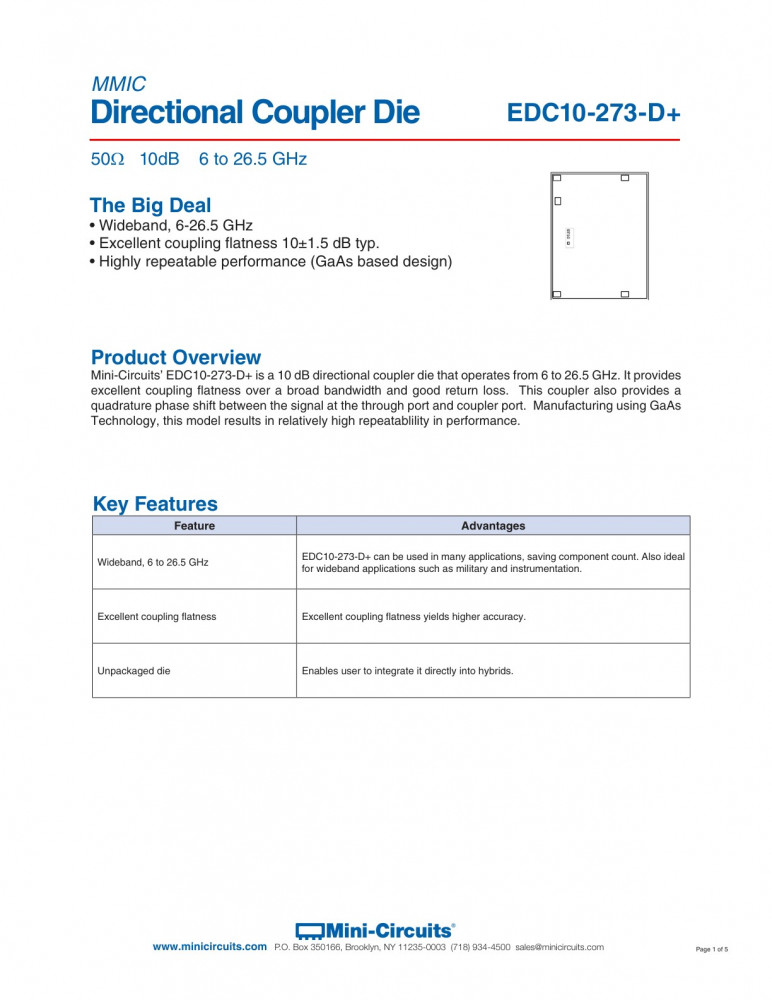 EDC10-273-DG+ datasheet page 1