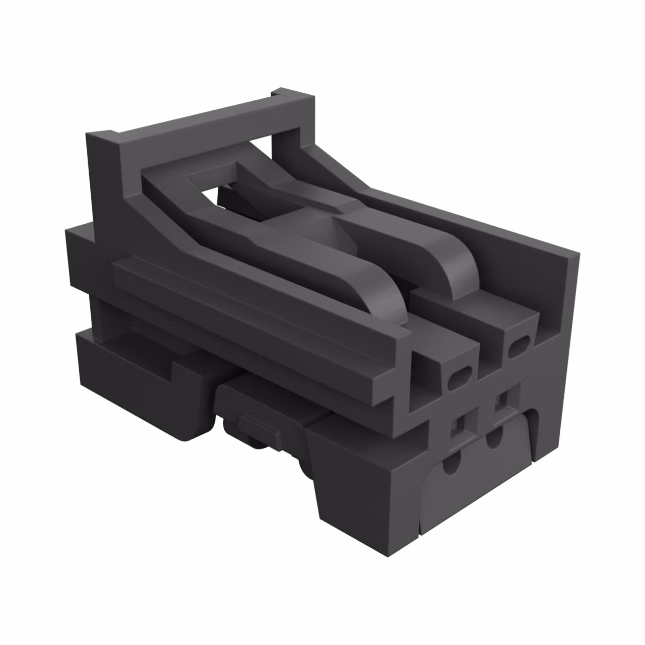 Mini50 Unsealed Receptacle, Single Row, Bridged, 2 Circuits, Polarization Option B, Gray for sale