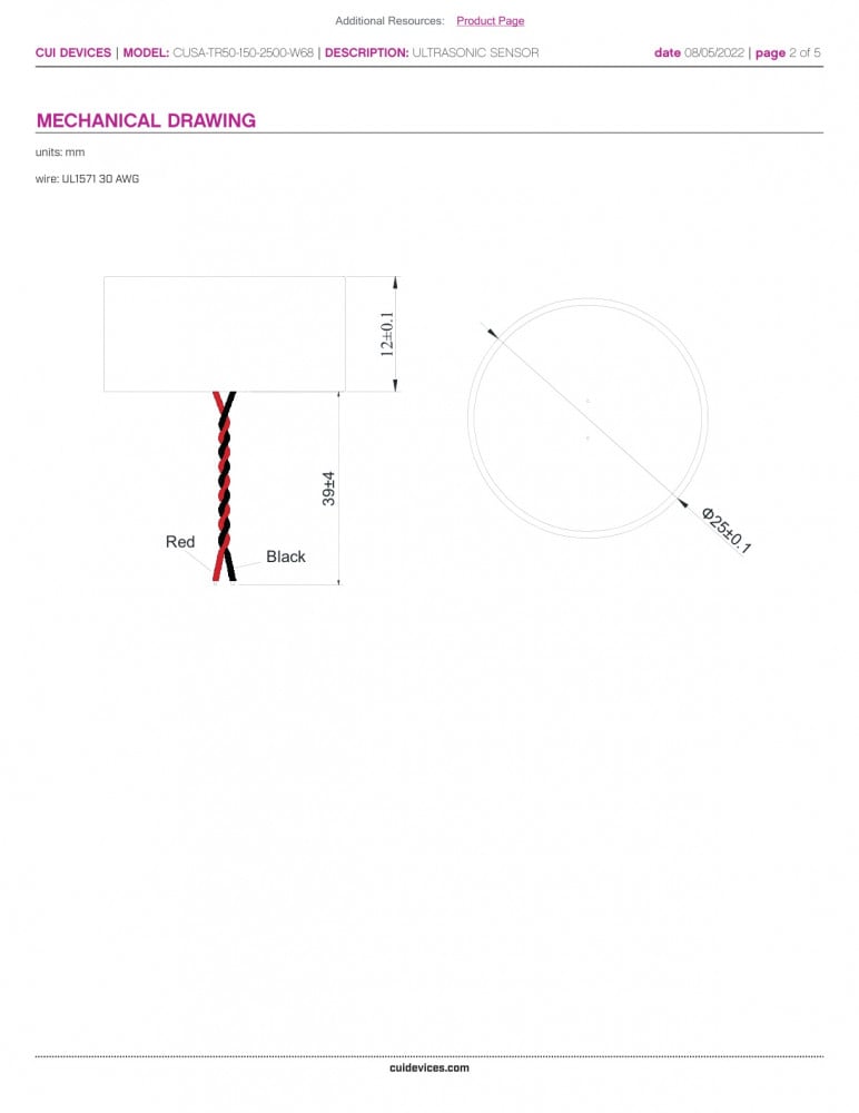 CUSA-TR50-150-2500-W68 datasheet page 2