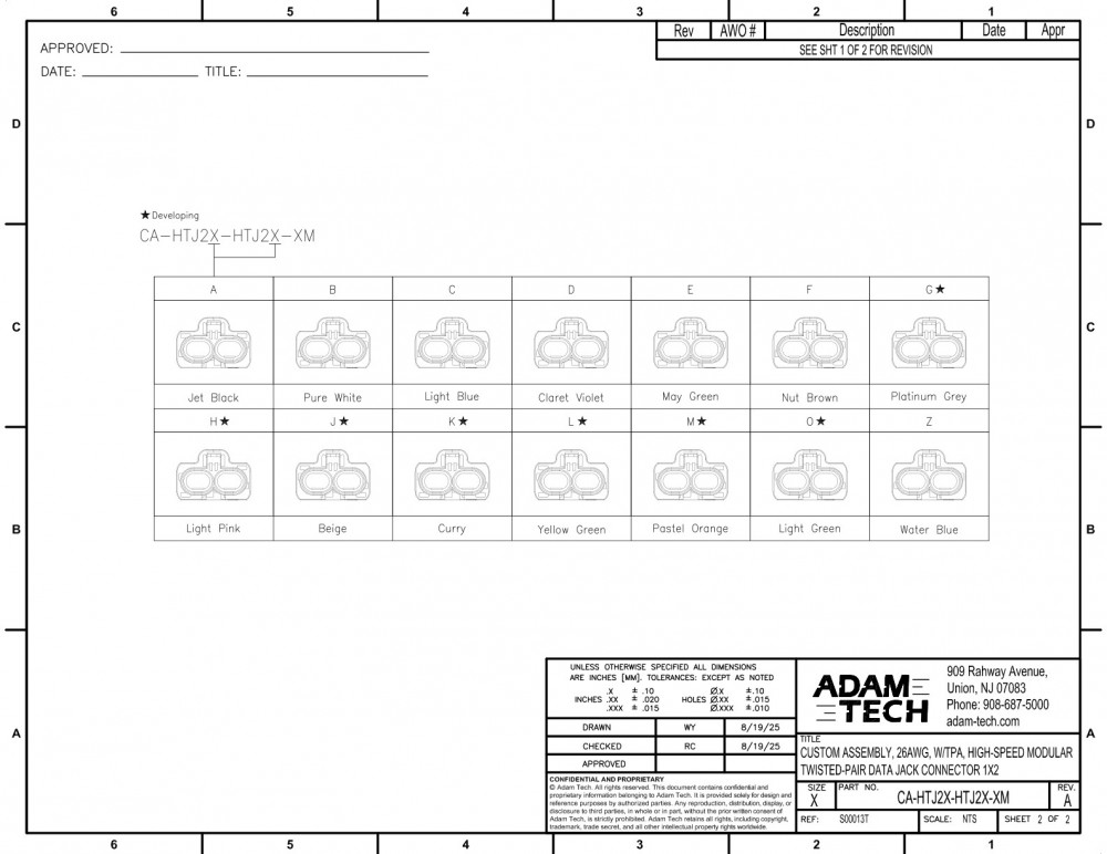 CA-HTJ2X-HTJ2X-XM product drawing, page 2