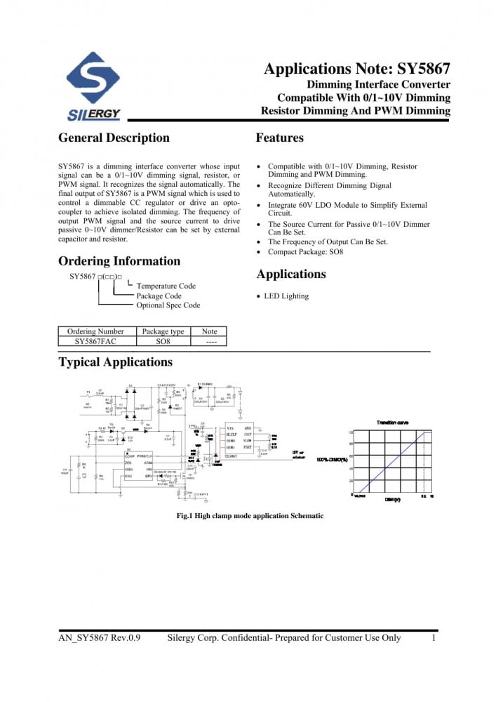 SY5867FAC datasheet page 1