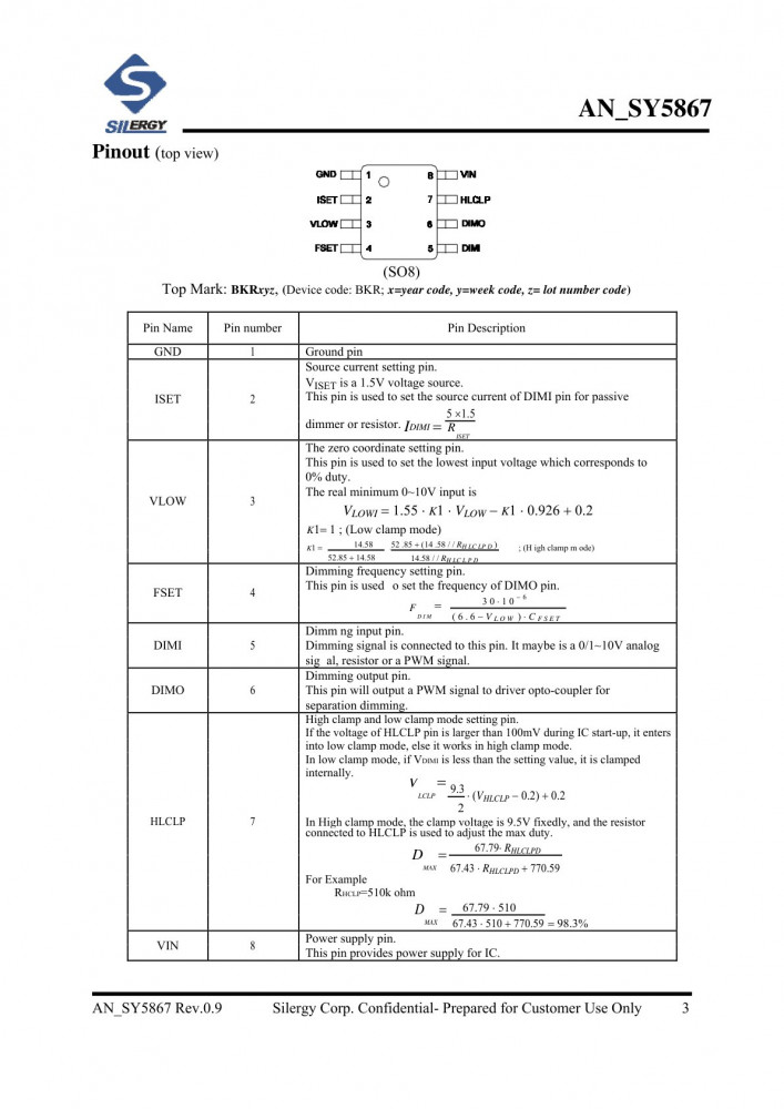 SY5867FAC datasheet page 3