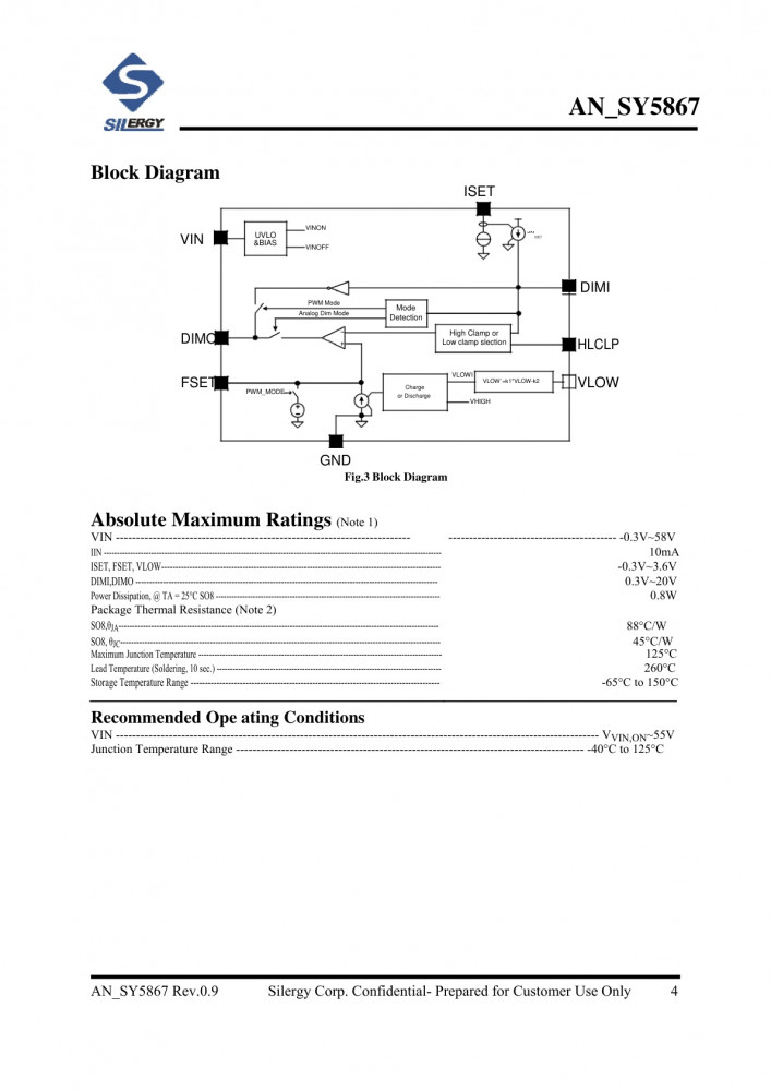 SY5867FAC datasheet page 4