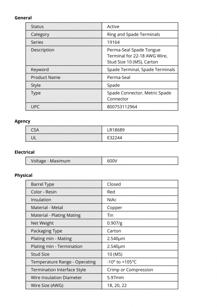 MOLEX 191640008 technical document page 2